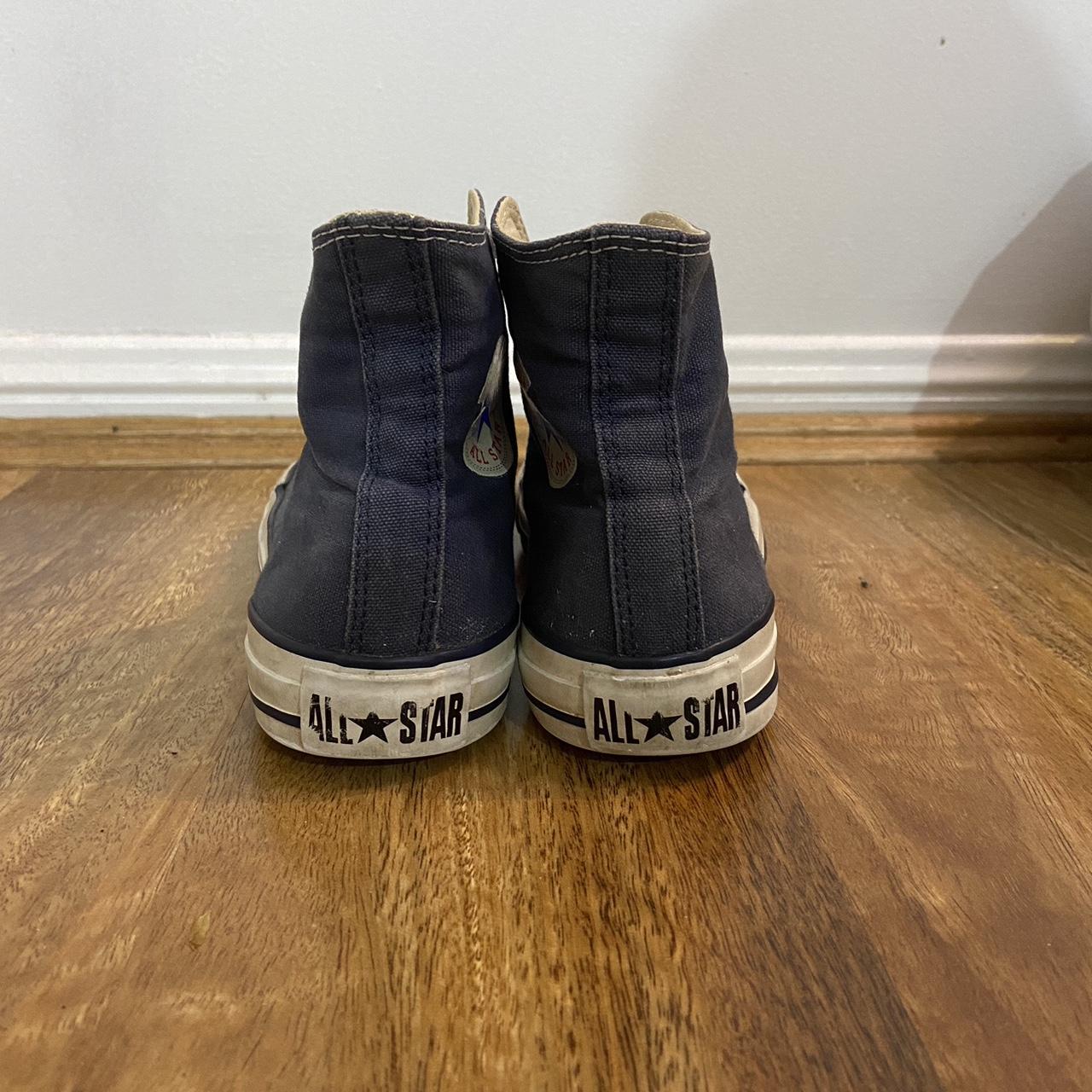 blue high top converse all star perfect for a 90s... - Depop