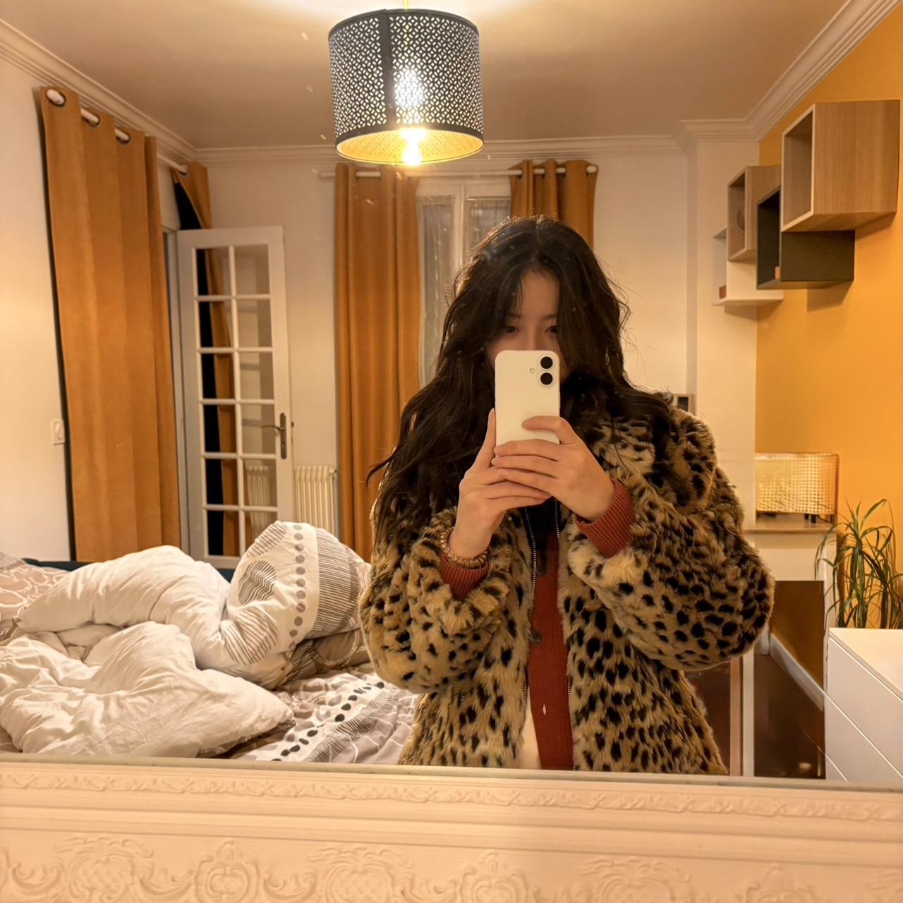Urban Outfitters Silence + Noise Leopard Print Faux... | Depop