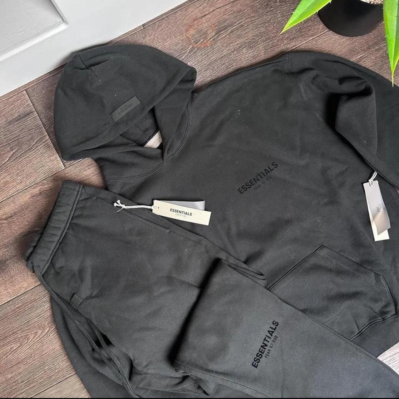 Essentials Tracksuit Black Brand new with original... - Depop