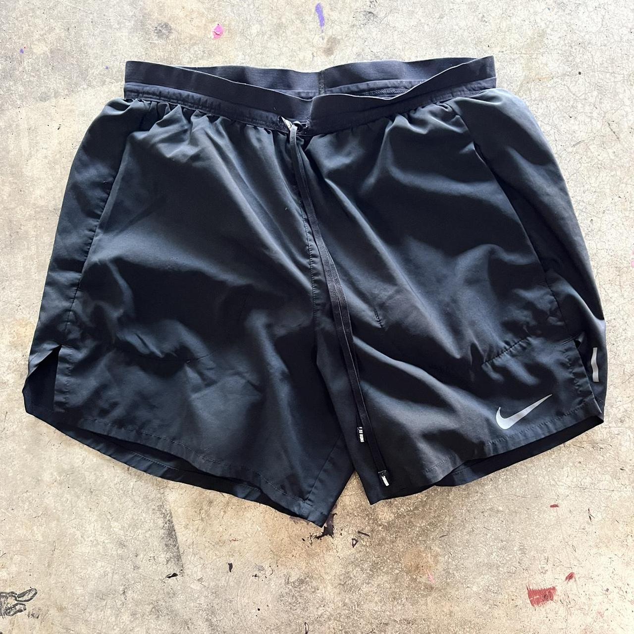 Nike black running shorts, have two pairs - Depop