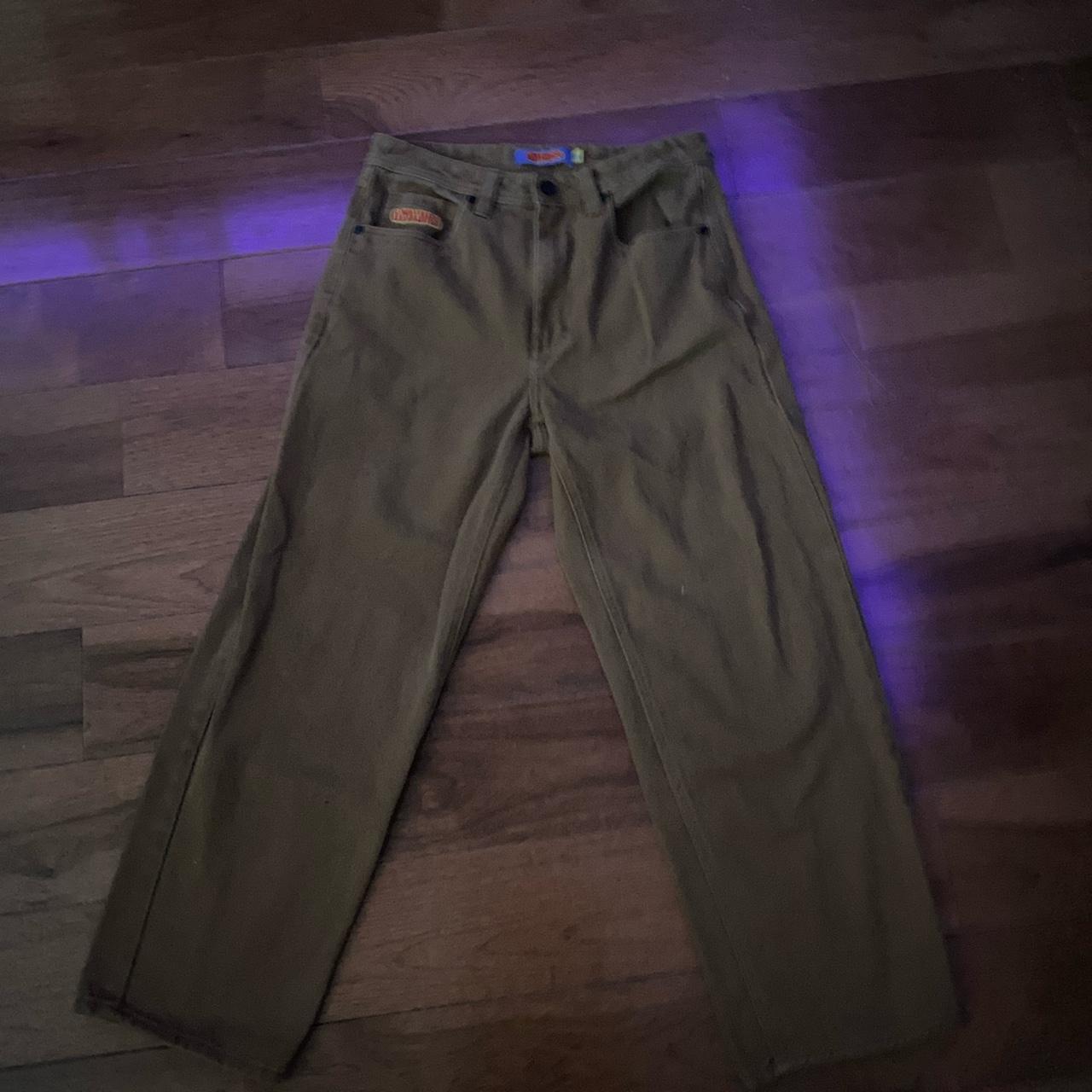 Brown Empyre Pants Size 28 Worn Twice - Depop