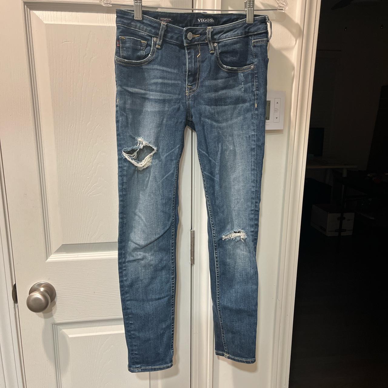 Vigoss mid rise distressed jeans. Only one small... - Depop