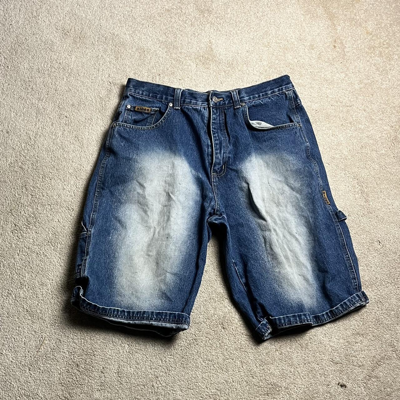 Acid Washed/Bleached Vibes Jorts 🔴Size 36 🔵100%... - Depop