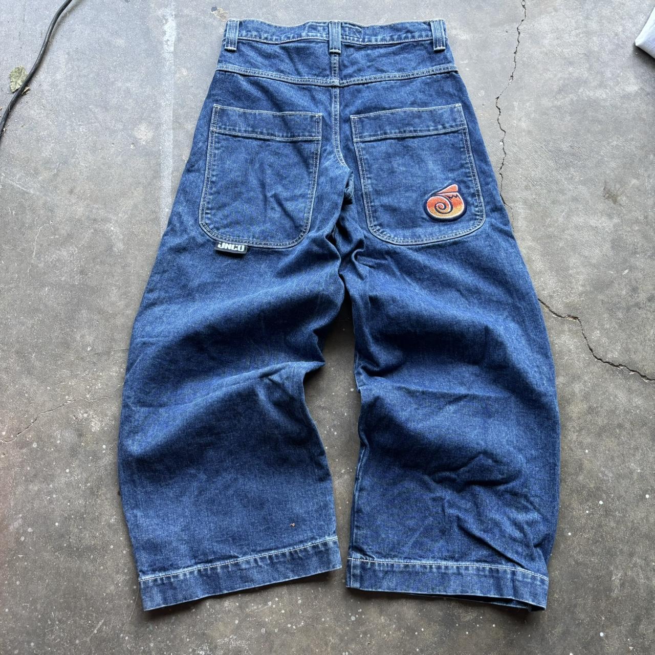 30x32 y2k twin cannon jncos classic shell embroidery... - Depop