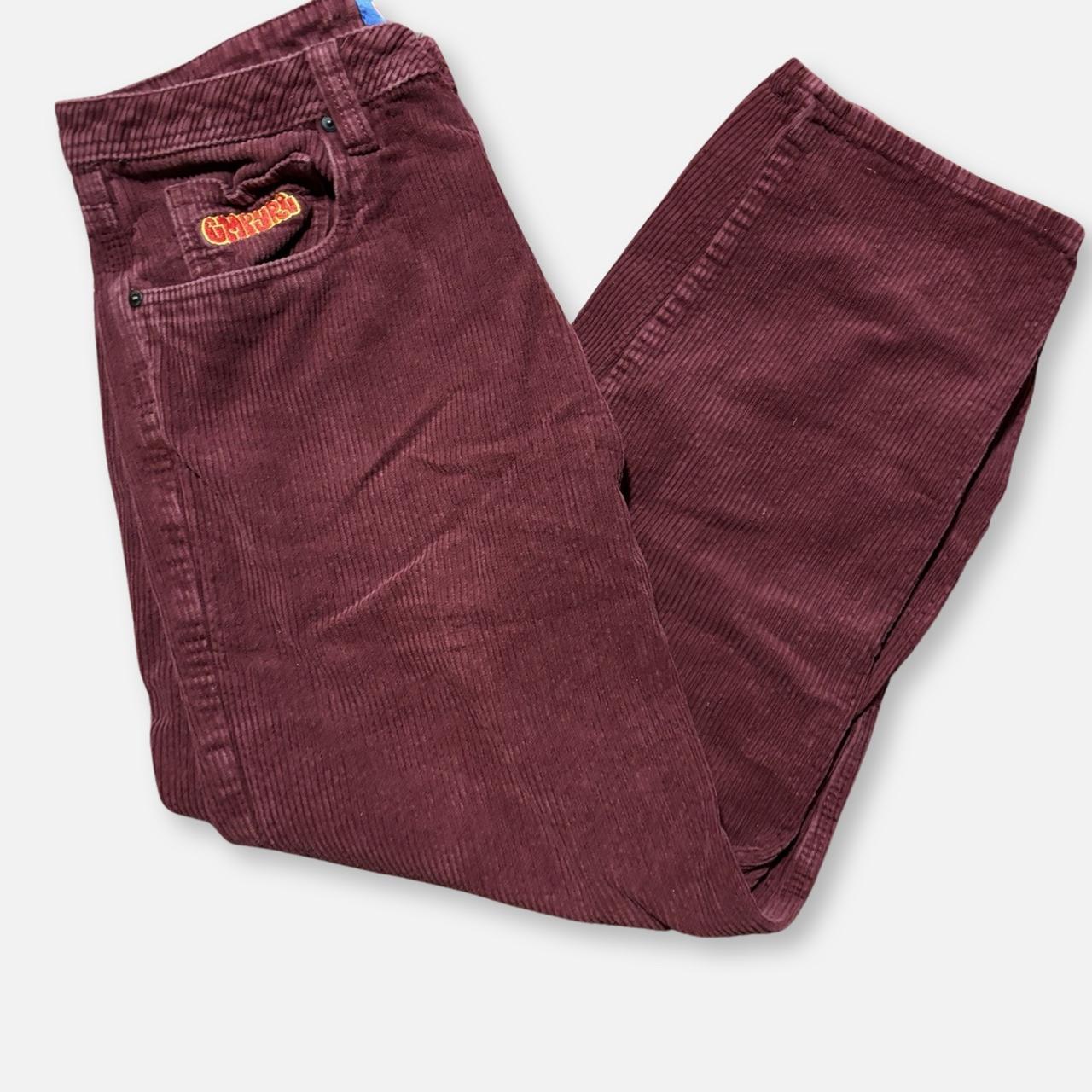 Empire corduroy baggy maroon jeans #vintage... - Depop