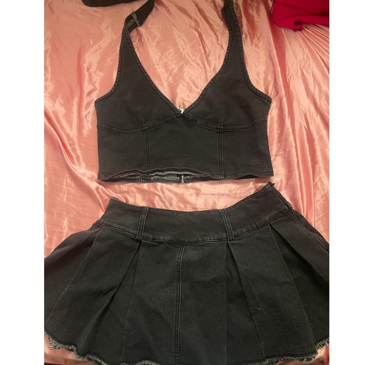 Brand: Finesse “Ismay” set black denim skirt &... - Depop