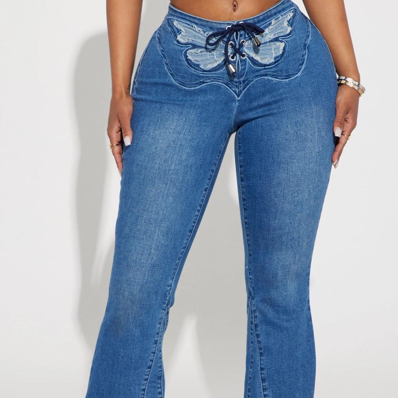 Butterfly Flare Jeans - Depop