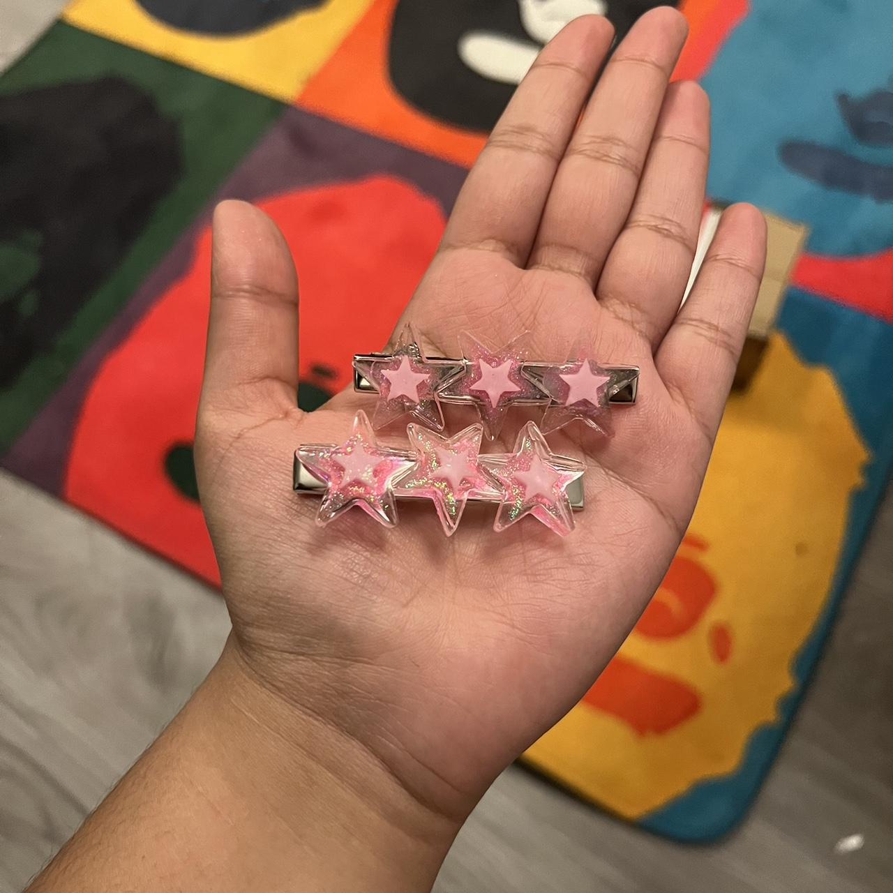 X2 star Y2K hair clips with glitter detailing super... - Depop