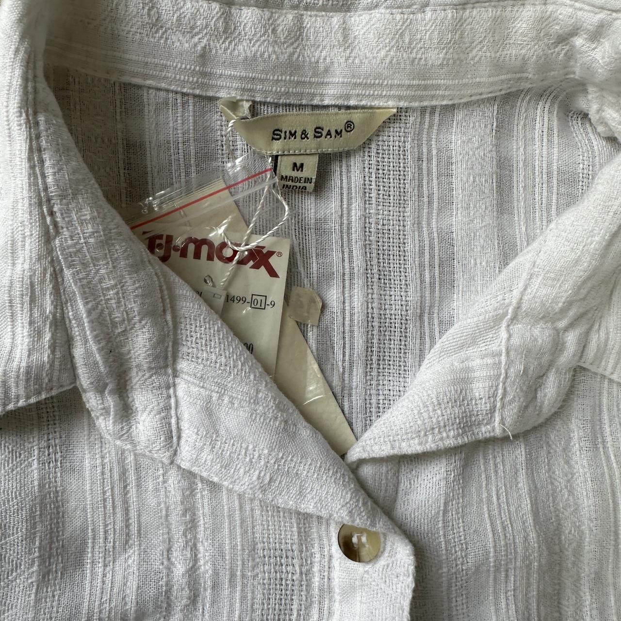 Sim and Sam white button down shirt with tags Size... - Depop