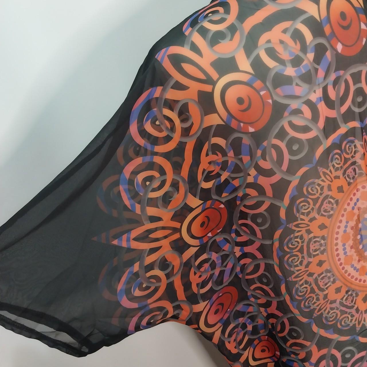 Groovy flowy kimono, beachwear with amazing print... - Depop