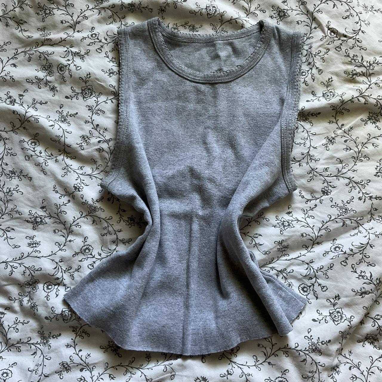 Grey ribbed tank top #tank #cute #summer | Depop