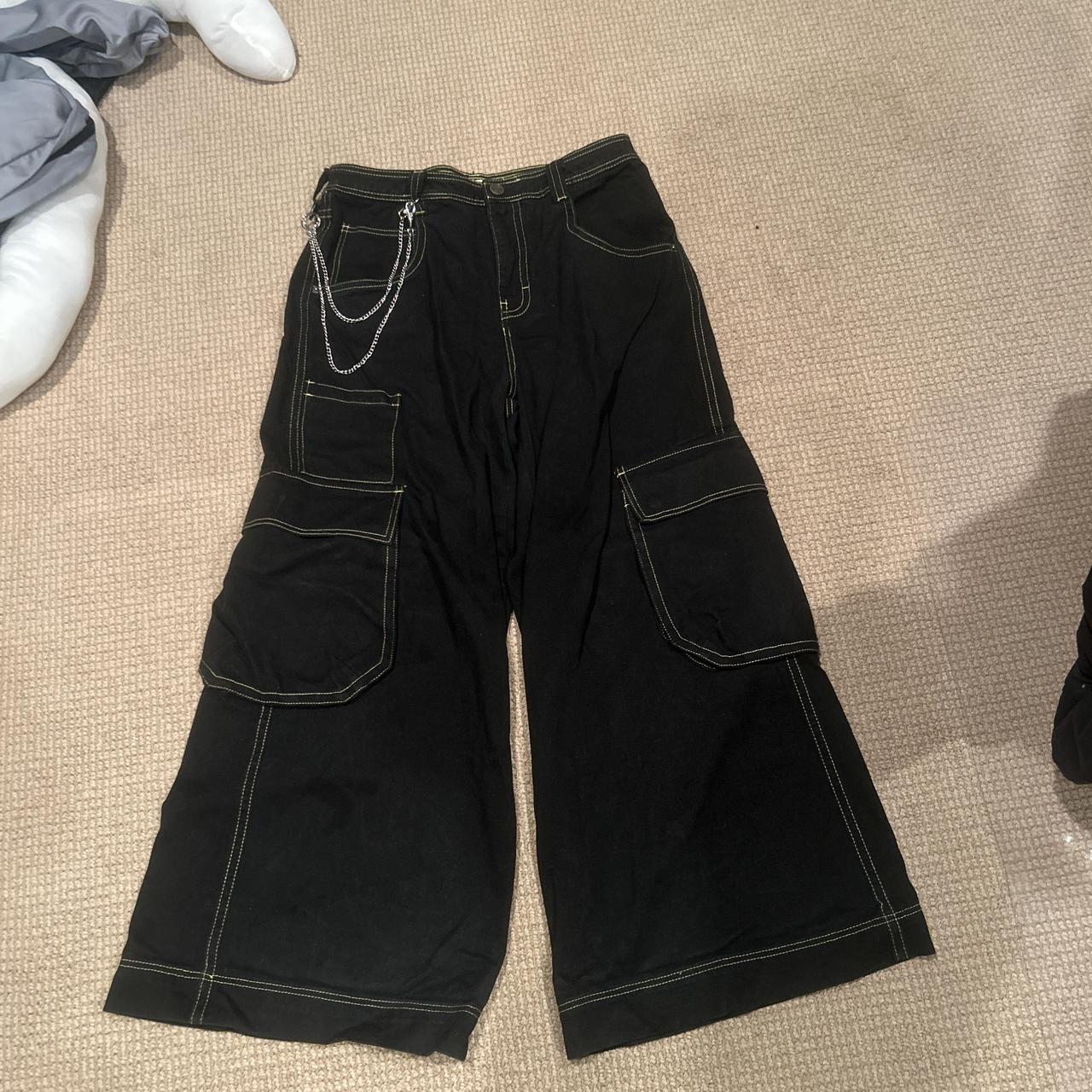 alab rave pants comes with free pocket chains size... | Depop