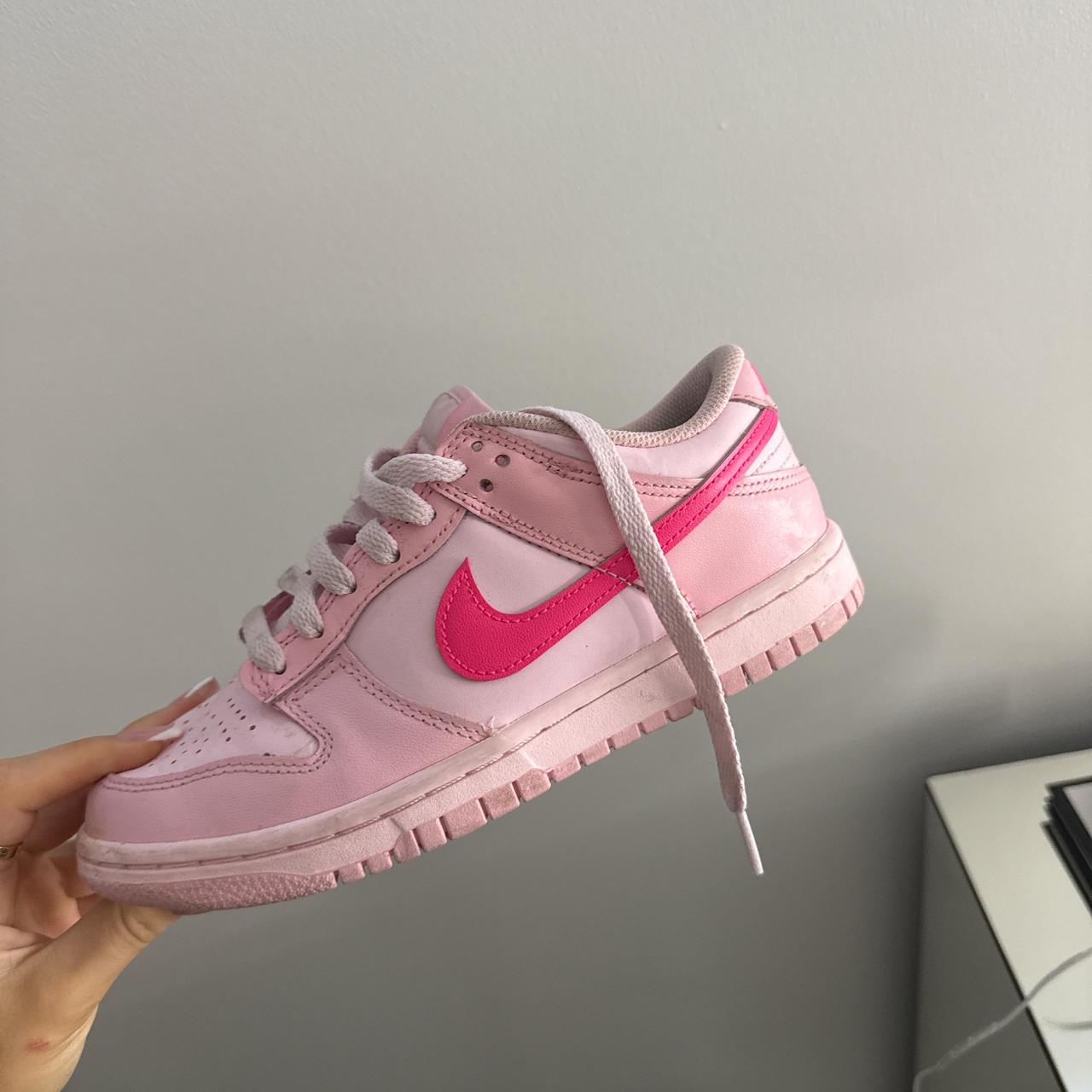 Nike pink dunks Size women’s 7 or 5y | Depop