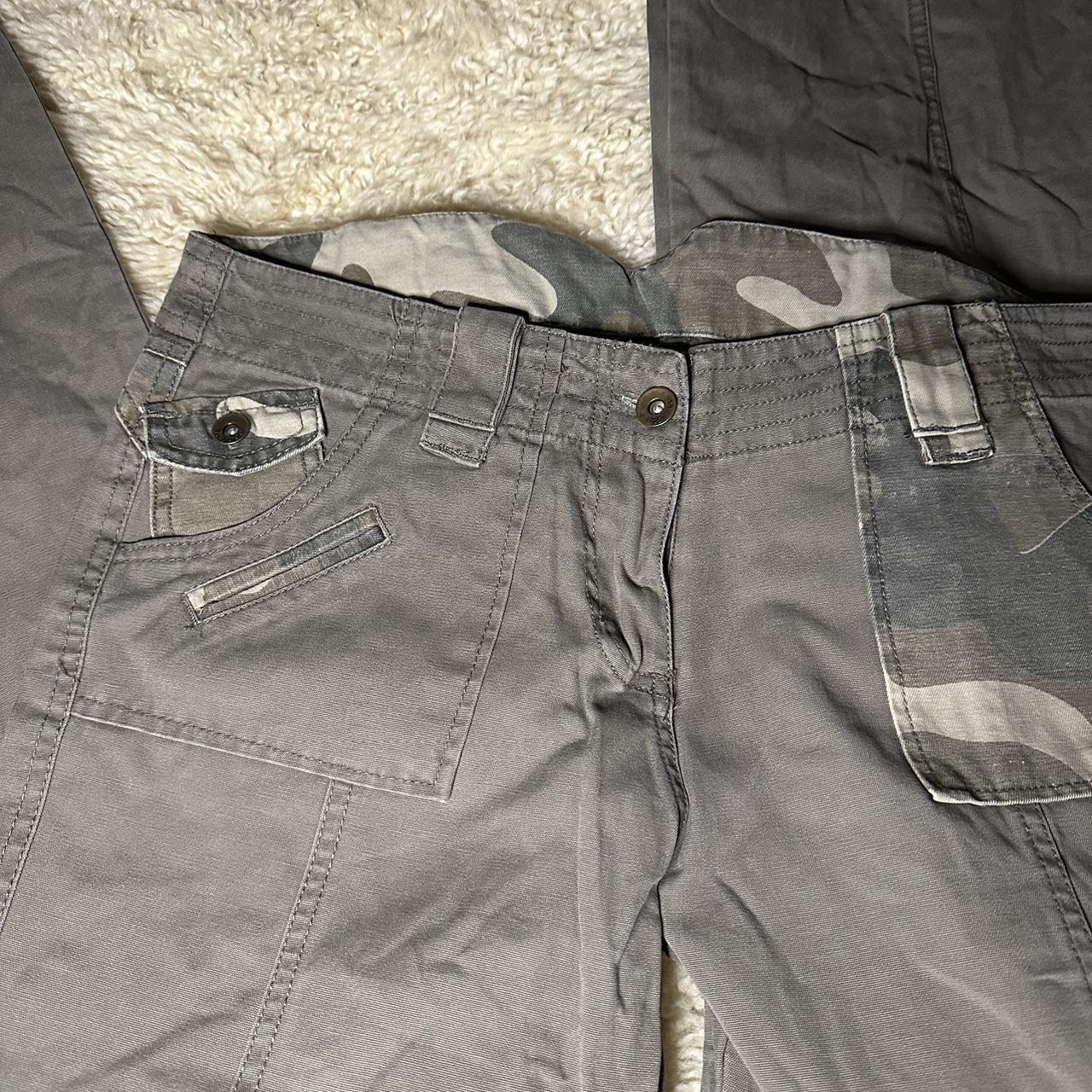 Patchwork cargos! Waist is 30 inches. Length is 29... - Depop