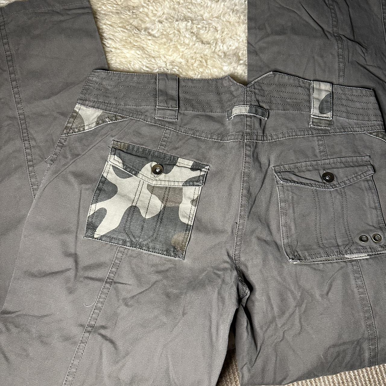 Patchwork cargos! Waist is 30 inches. Length is 29... - Depop