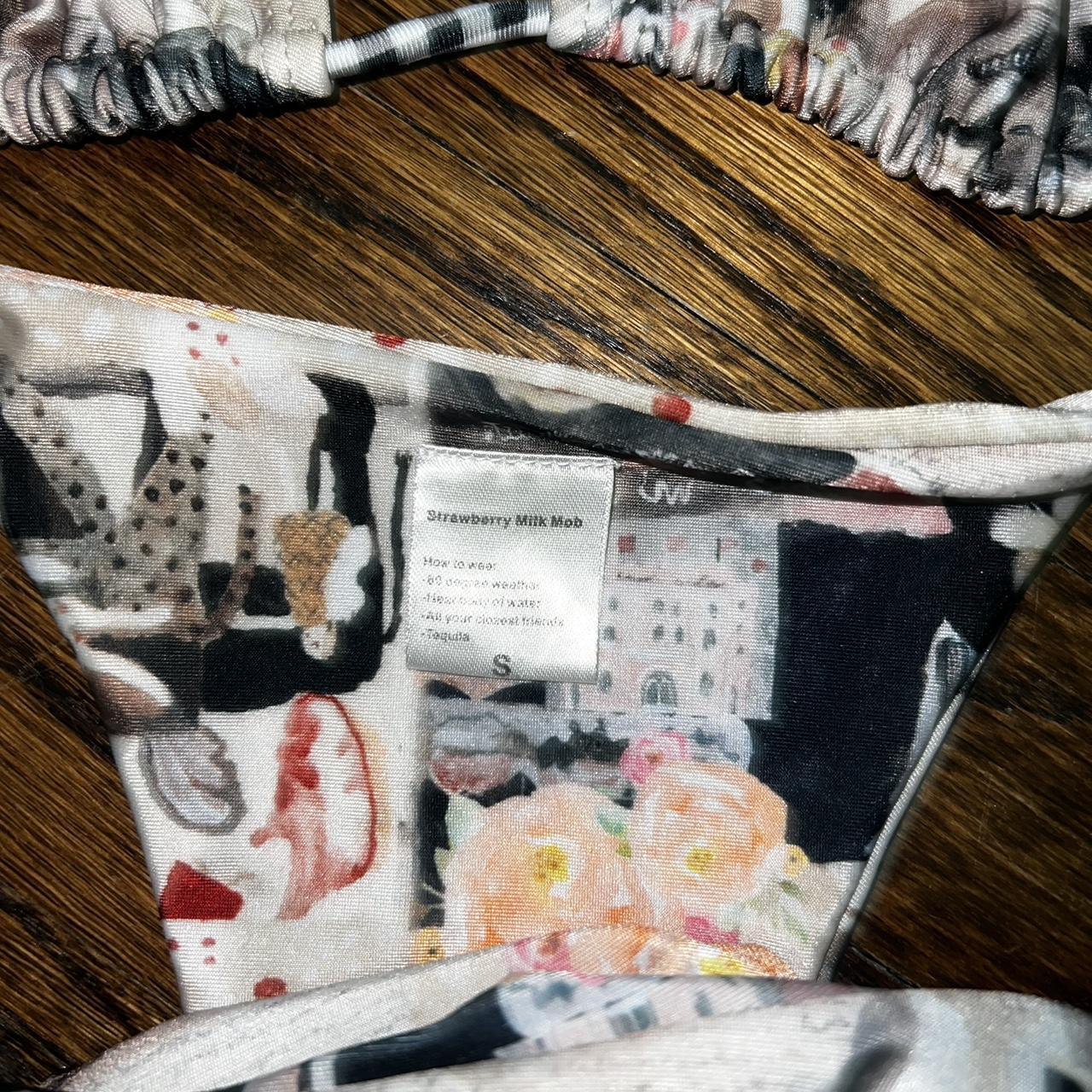 Strawberry Milk Mob NY MOMENT bikini set Cheeky... | Depop