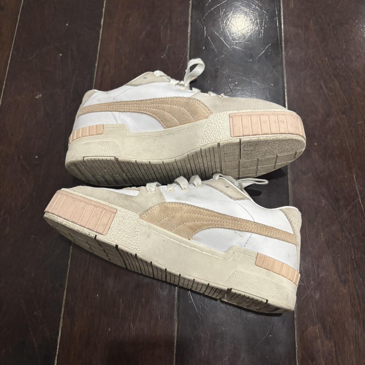 Puma Cali Rose trainers in cream and pink💗🌹🤍 Size:... | Depop