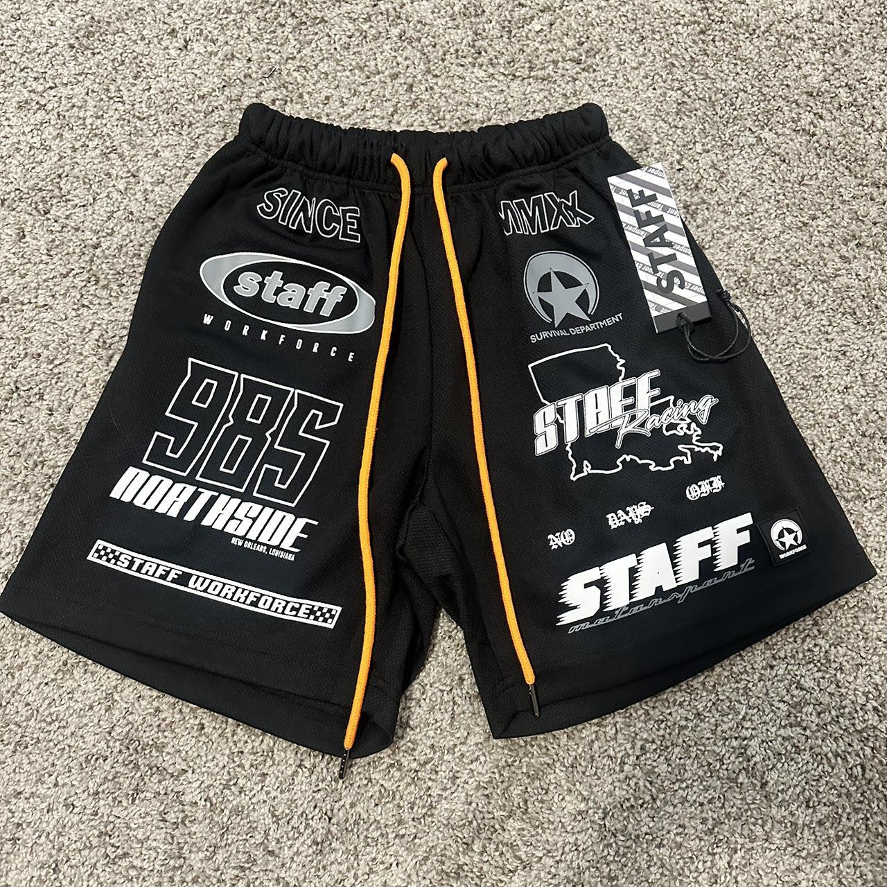 Staff Workforce FIRST NEVER LAST GYM SHORTS... | Depop