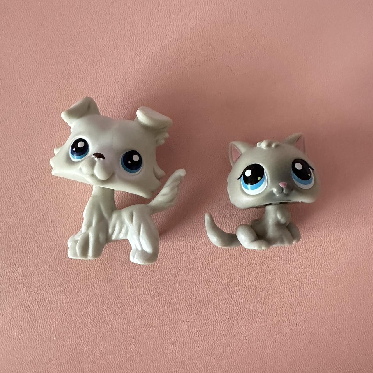 2 @ftermarket (fake) LPS grey collie and grey kitten. - Depop