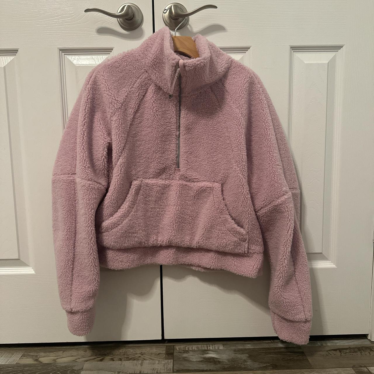 Lululemon fleece half-zip scuba jacket - peony... - Depop