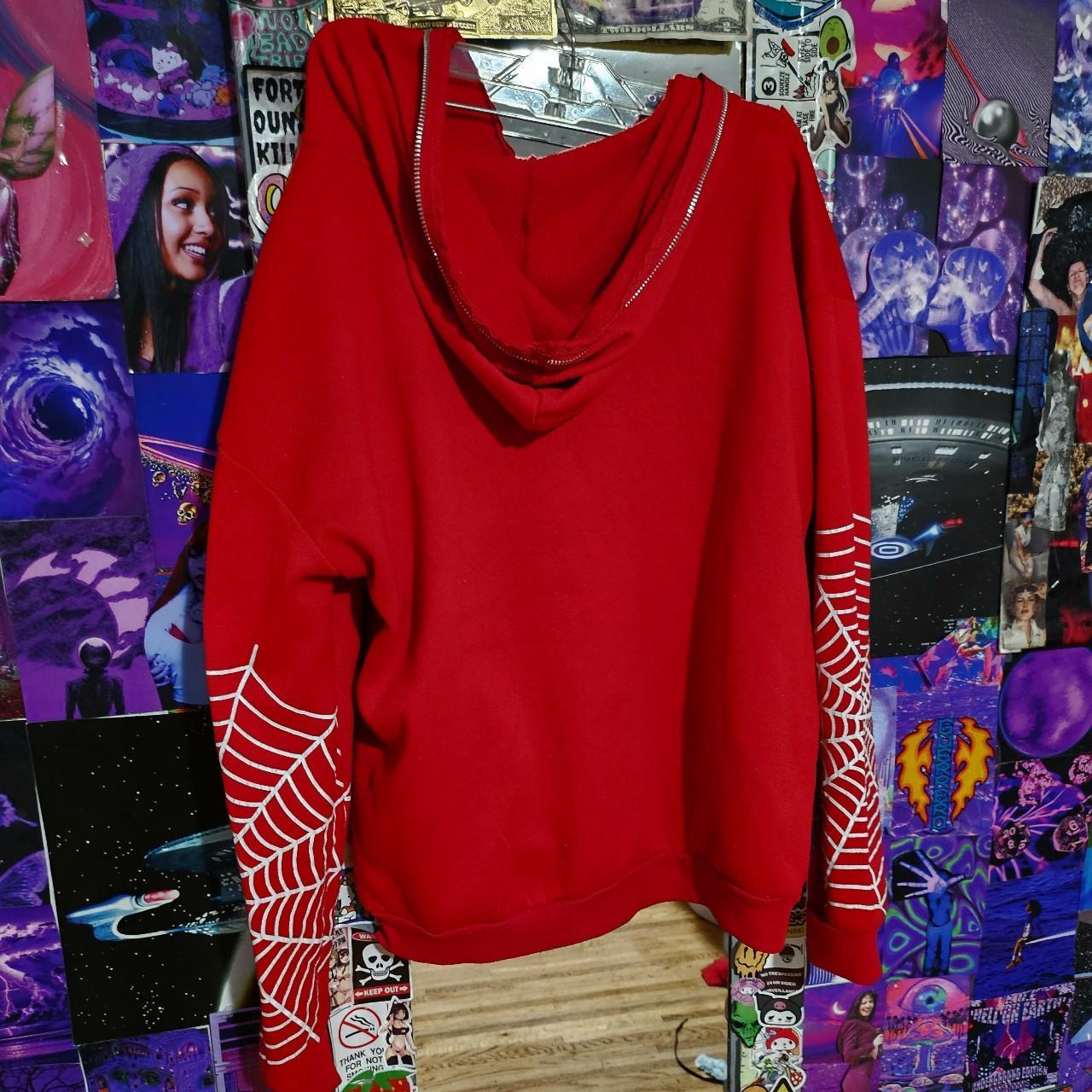 red spider full zipup hoodie 22in long 23in sleeves... - Depop