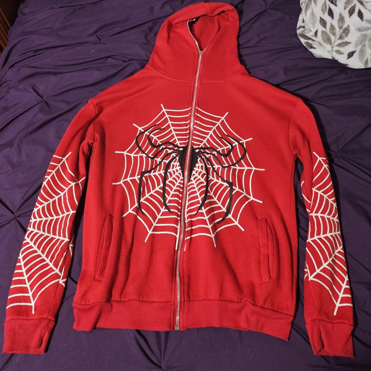 red spider full zipup hoodie 22in long 23in sleeves... - Depop
