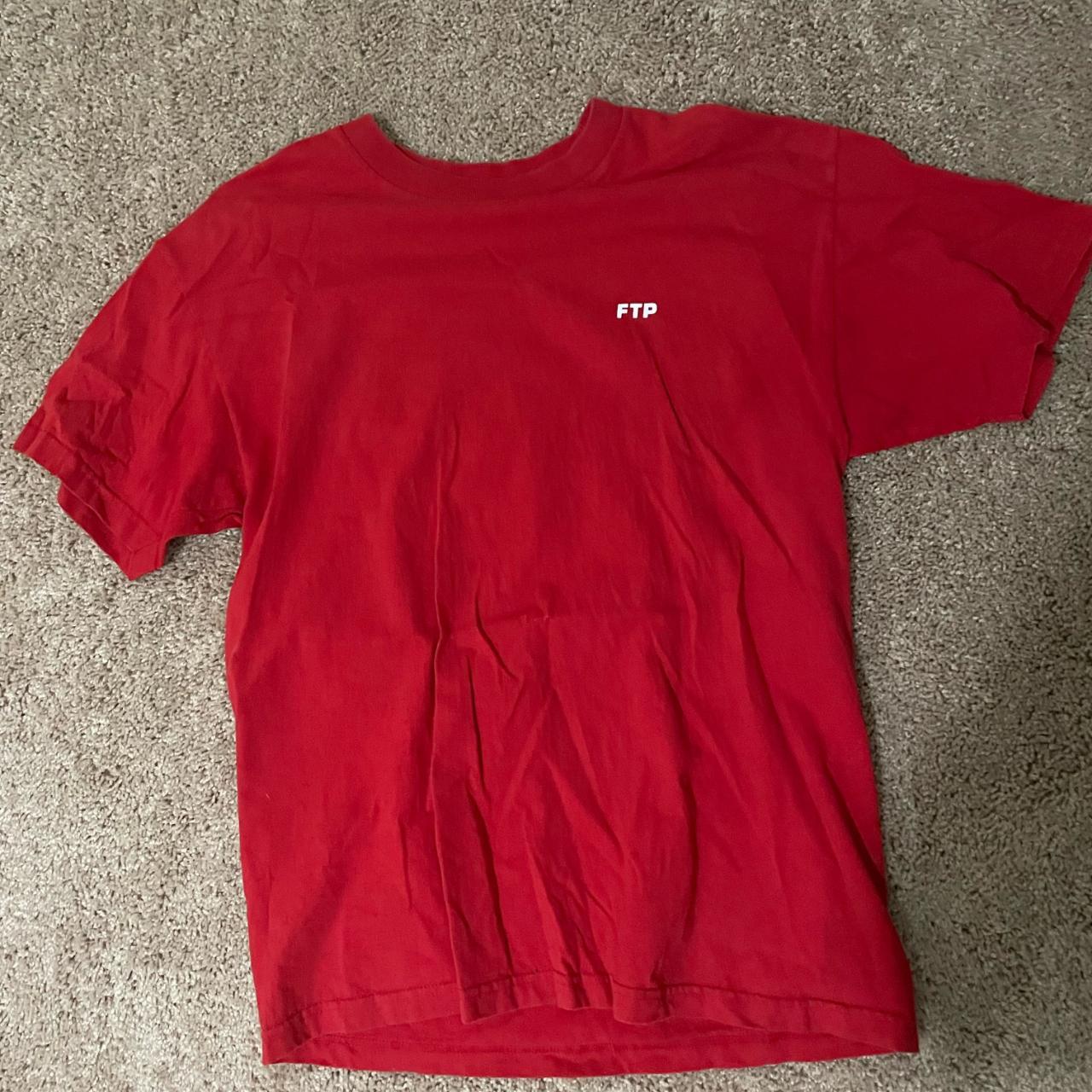 FTP Red Running Tee, older, used but good condition,... - Depop