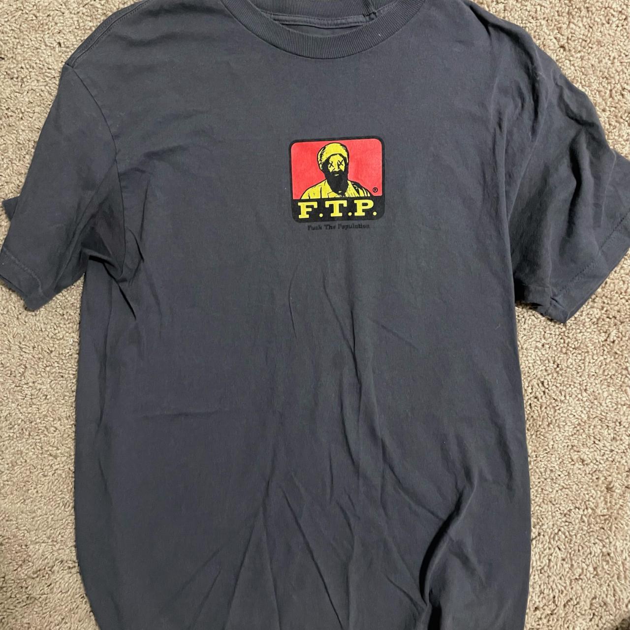 FTP Osama Tee, Used but fair condition, smalll oil... - Depop