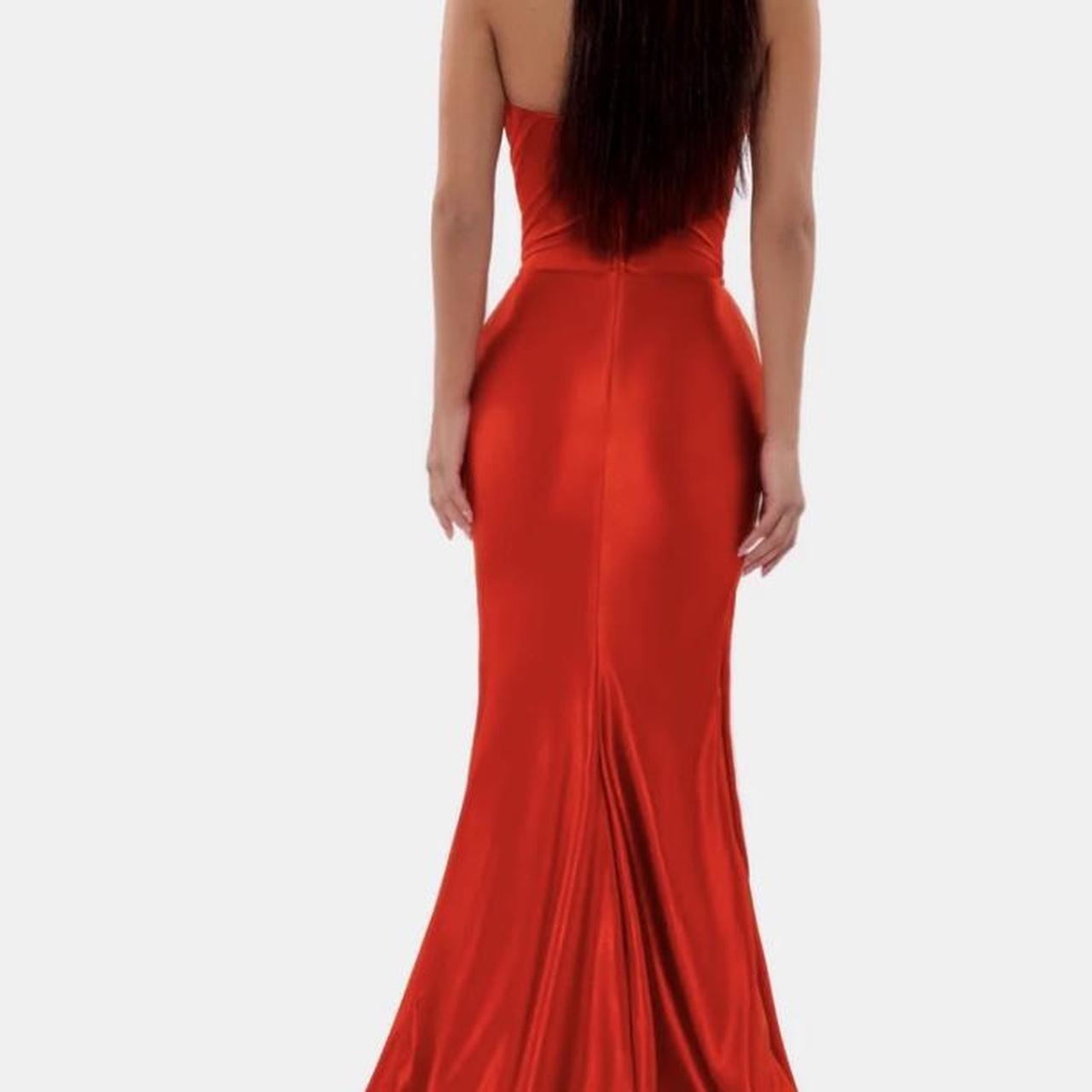 Red metallic dress - Depop