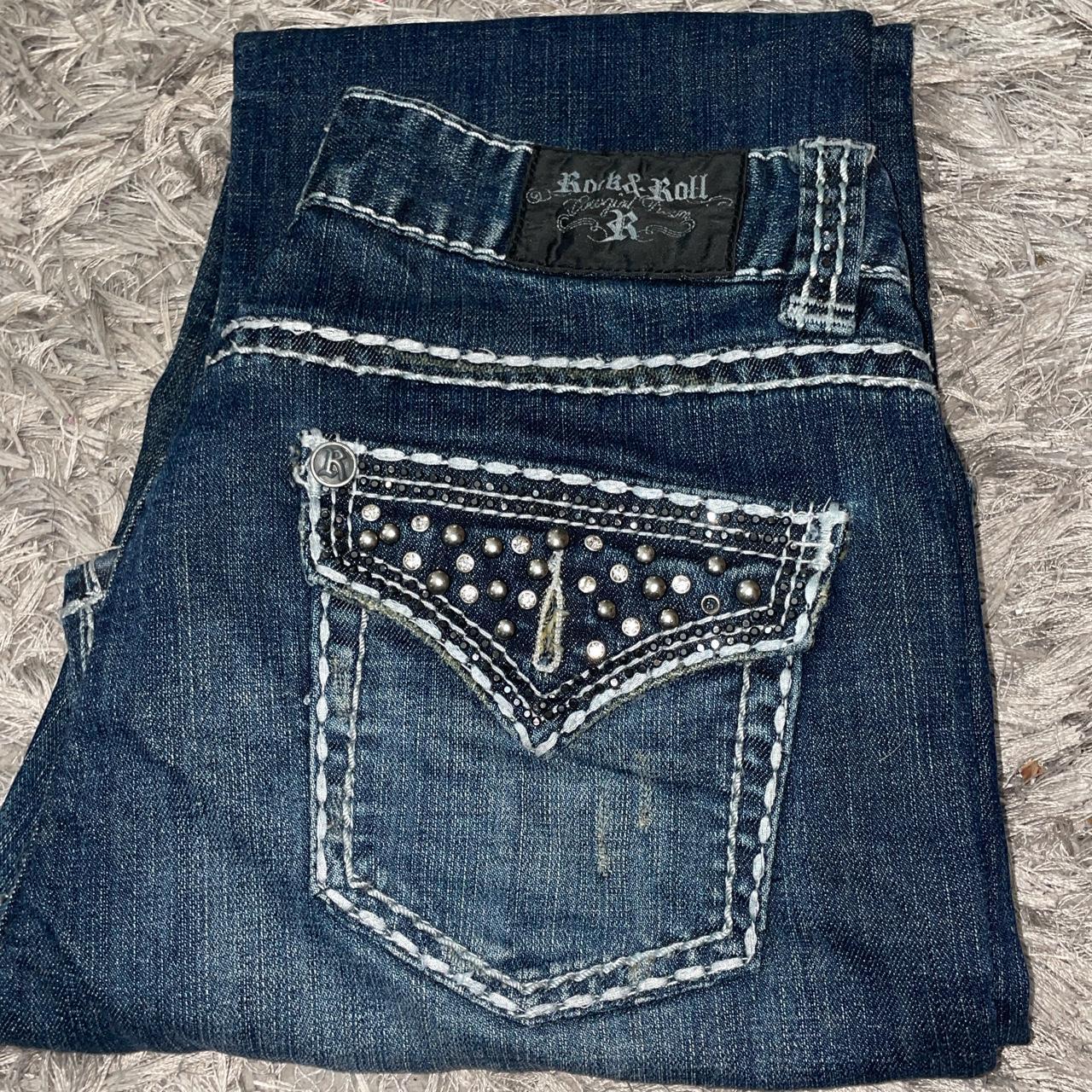 28’ W 34’ Rock and Roll jeans worn a couple times,... - Depop