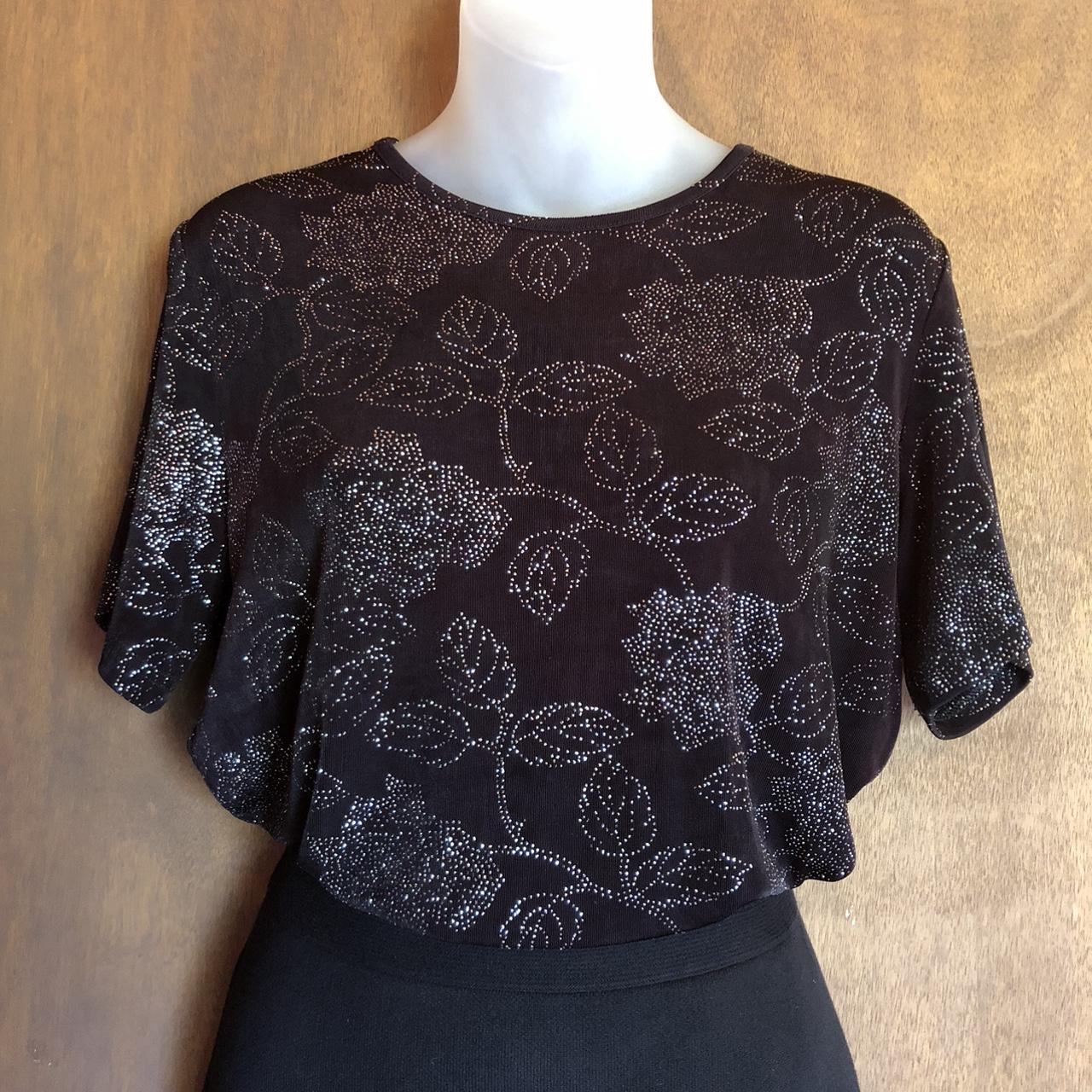 Vintage whimsy goth romance grunge sparkly top. 90s... | Depop