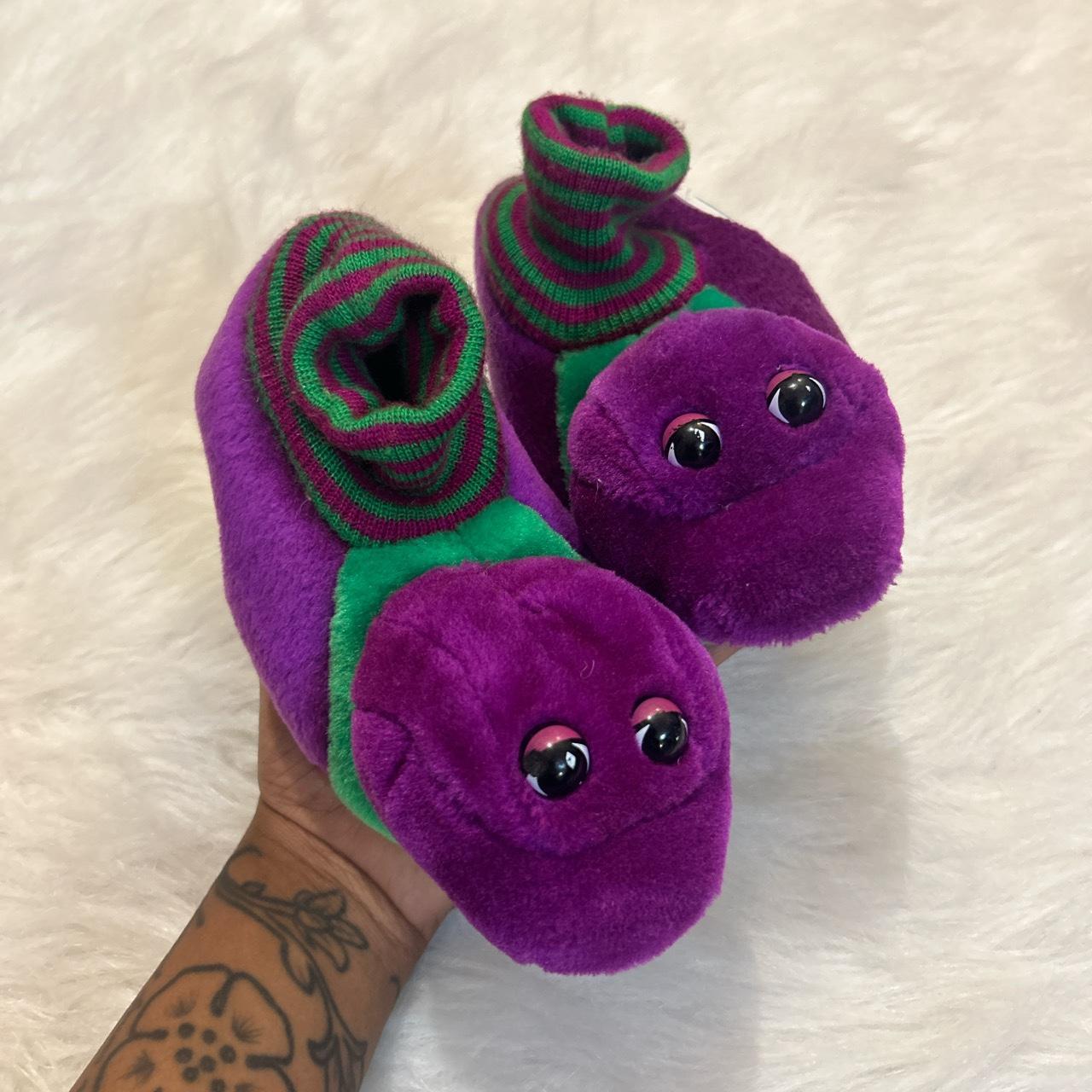 Vtg 90s Deadstock Barney Kids Toddler Purple... - Depop