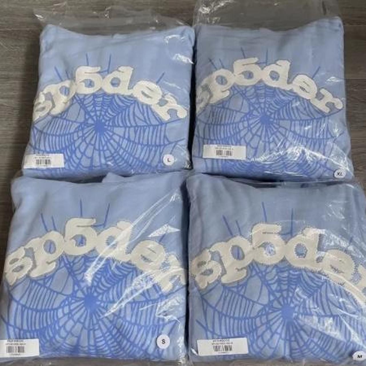 Spider Hoodie baby blue color small-xl size’s... | Depop