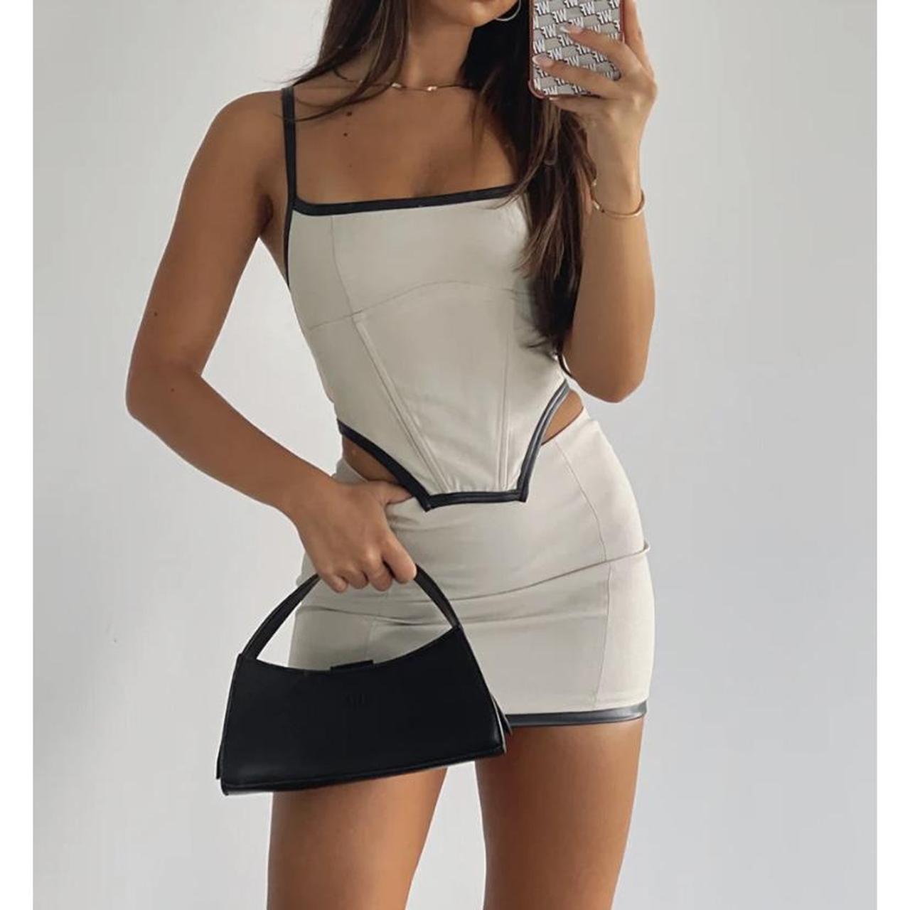 White Fox Set - only worn once! TOP IS XL & SKIRT IS L - Depop