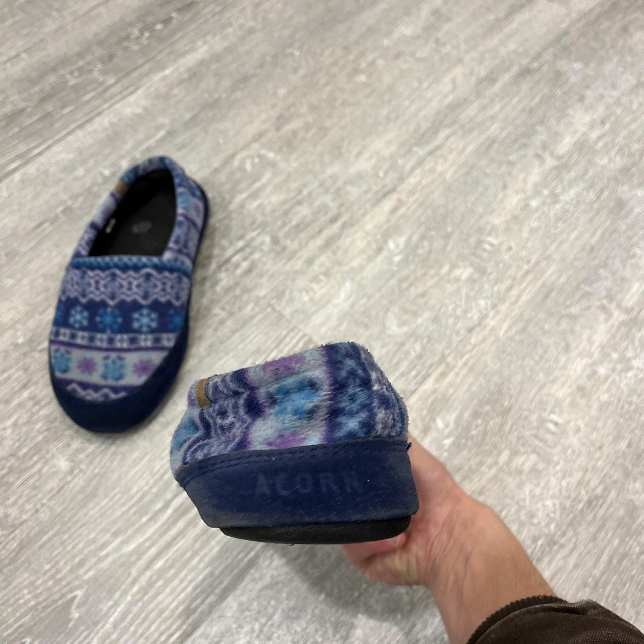 Purple / Blue Acorn Aztec Pattern / Style Fuzzy... - Depop