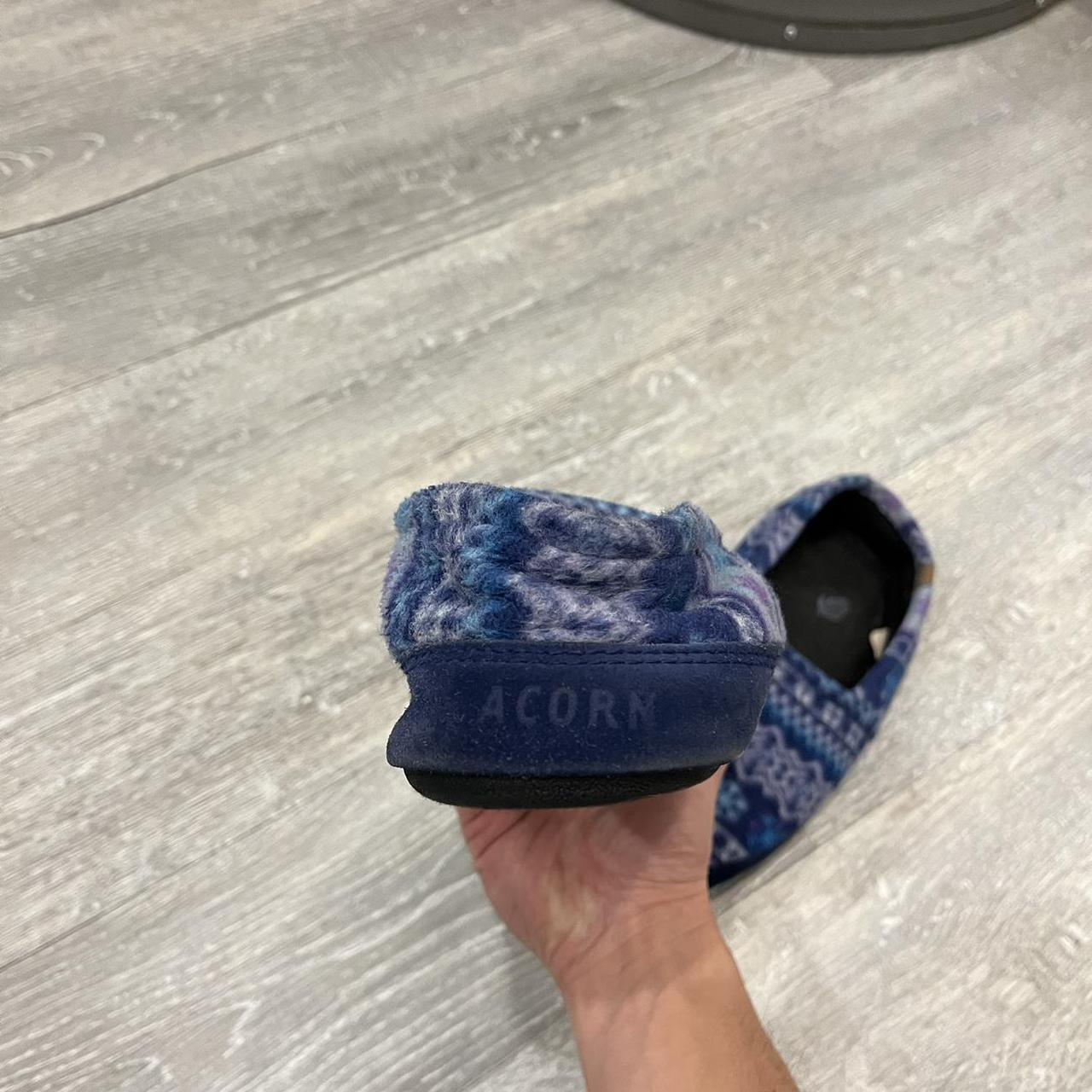 Purple / Blue Acorn Aztec Pattern / Style Fuzzy... - Depop