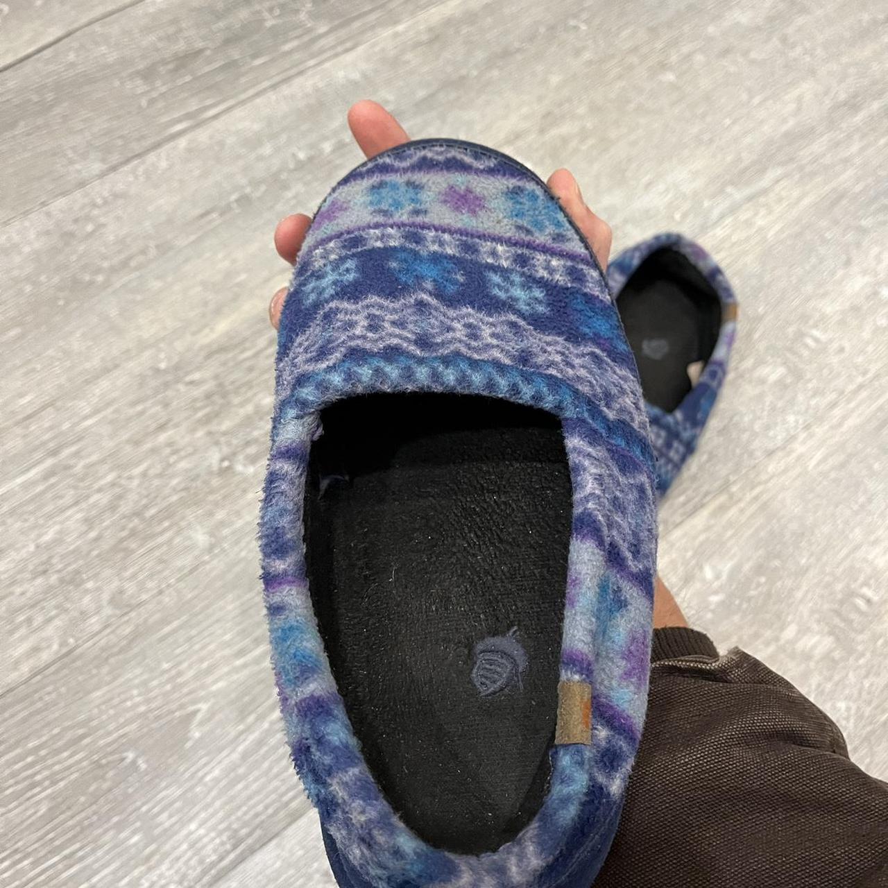 Purple / Blue Acorn Aztec Pattern / Style Fuzzy... - Depop