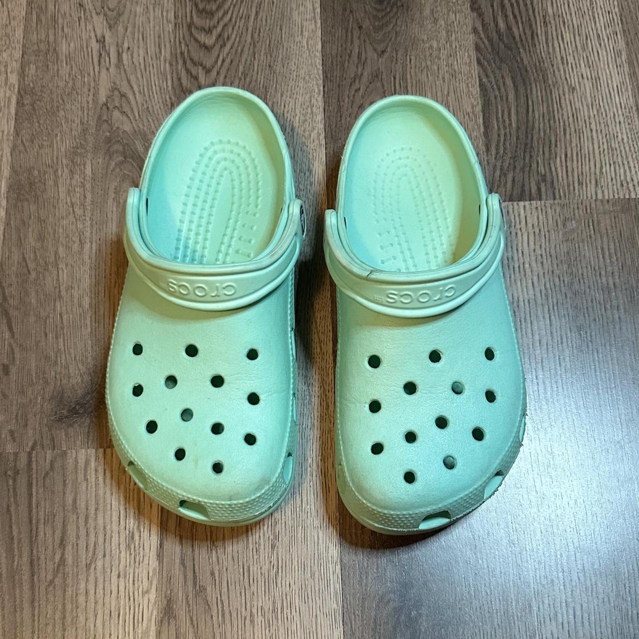 Mint Green Crocs, Men’s 6 Women’s 8 - Depop