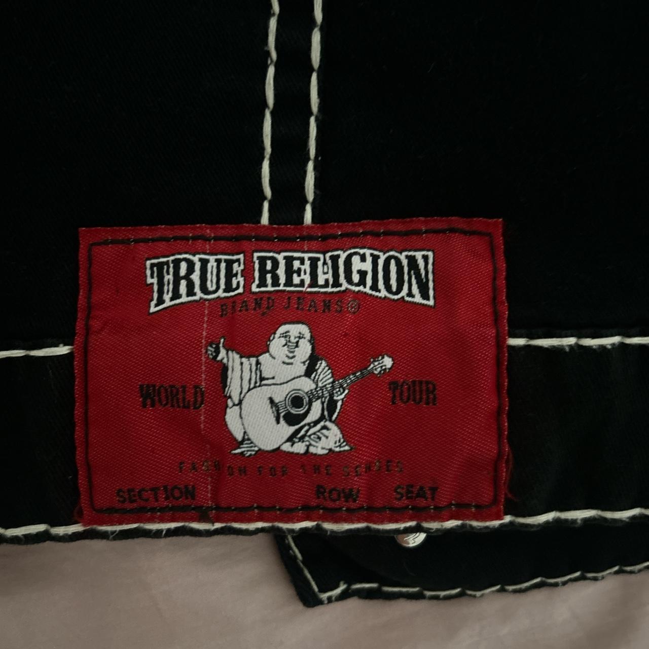 Rare limited edition true religion denim jacket. Red... - Depop