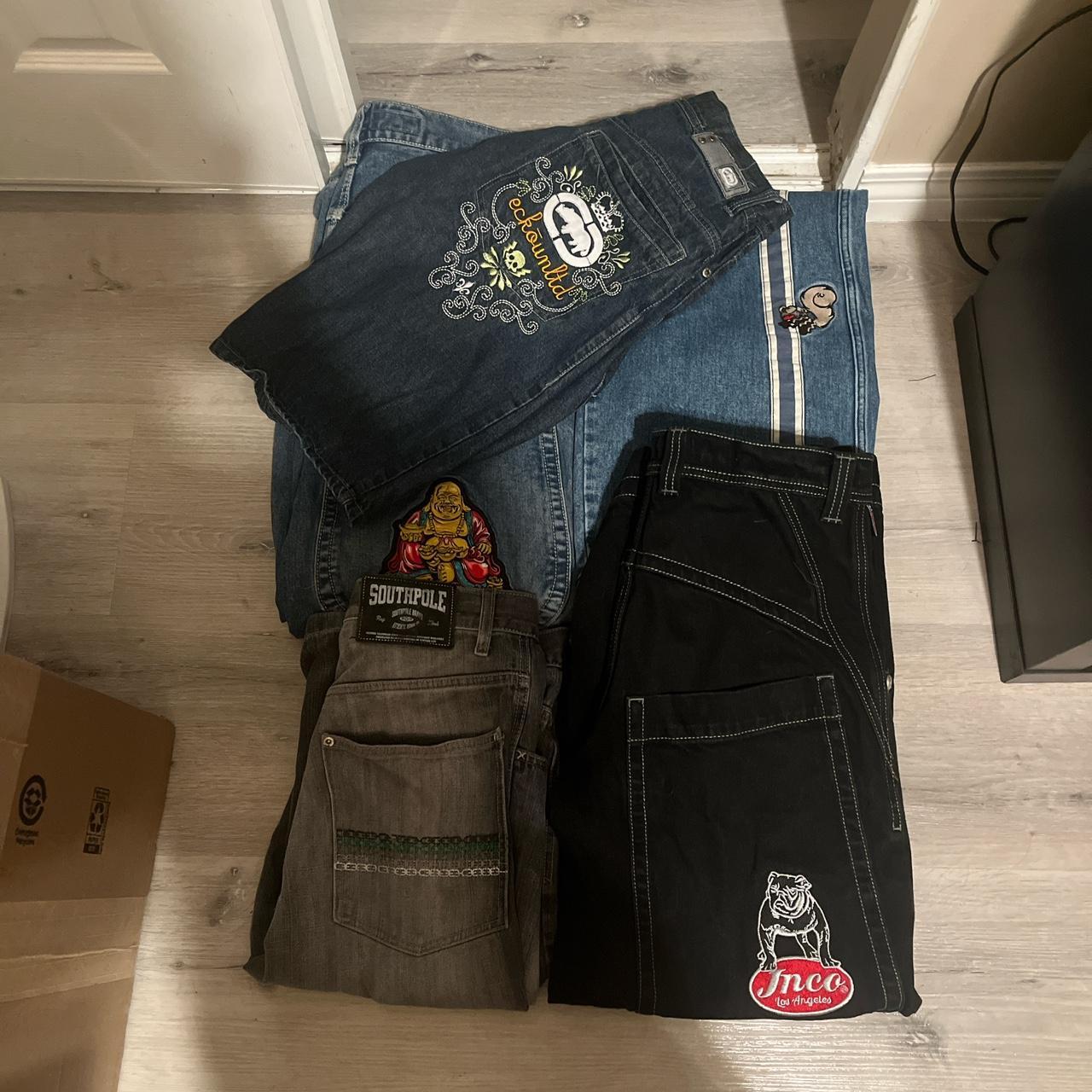 jean collection jnco big rig 30x30 jnco roadkill... - Depop