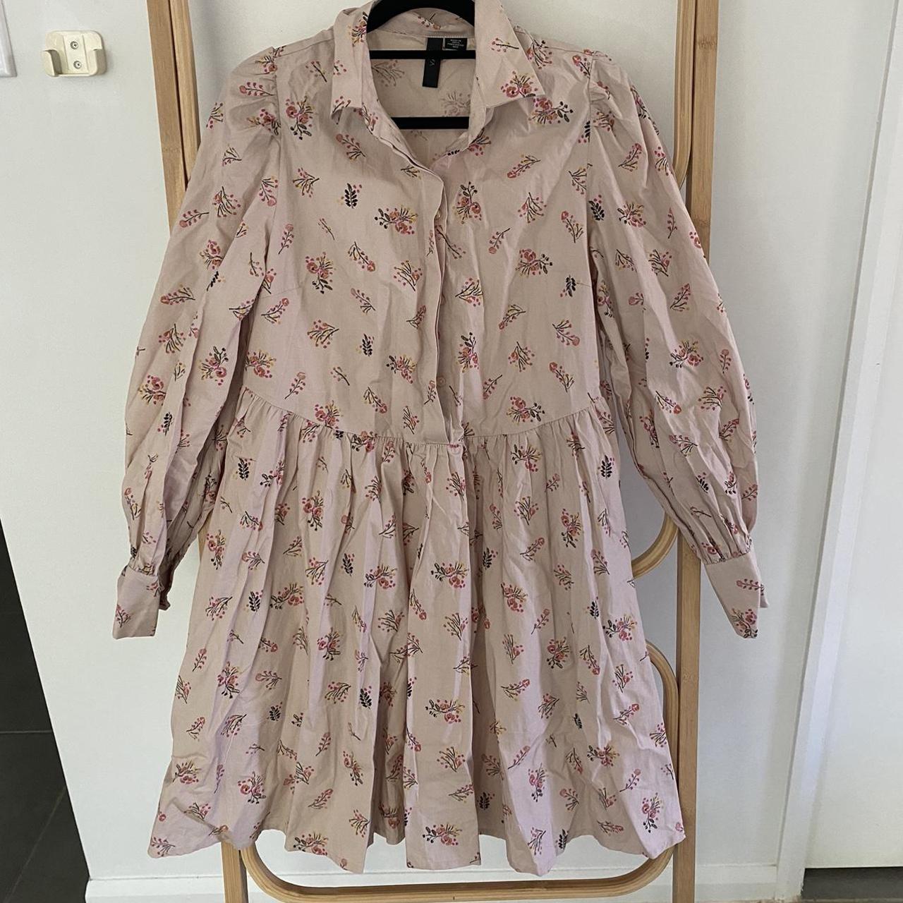YAS pink floral shirt dress. Never worn (tags removed). - Depop