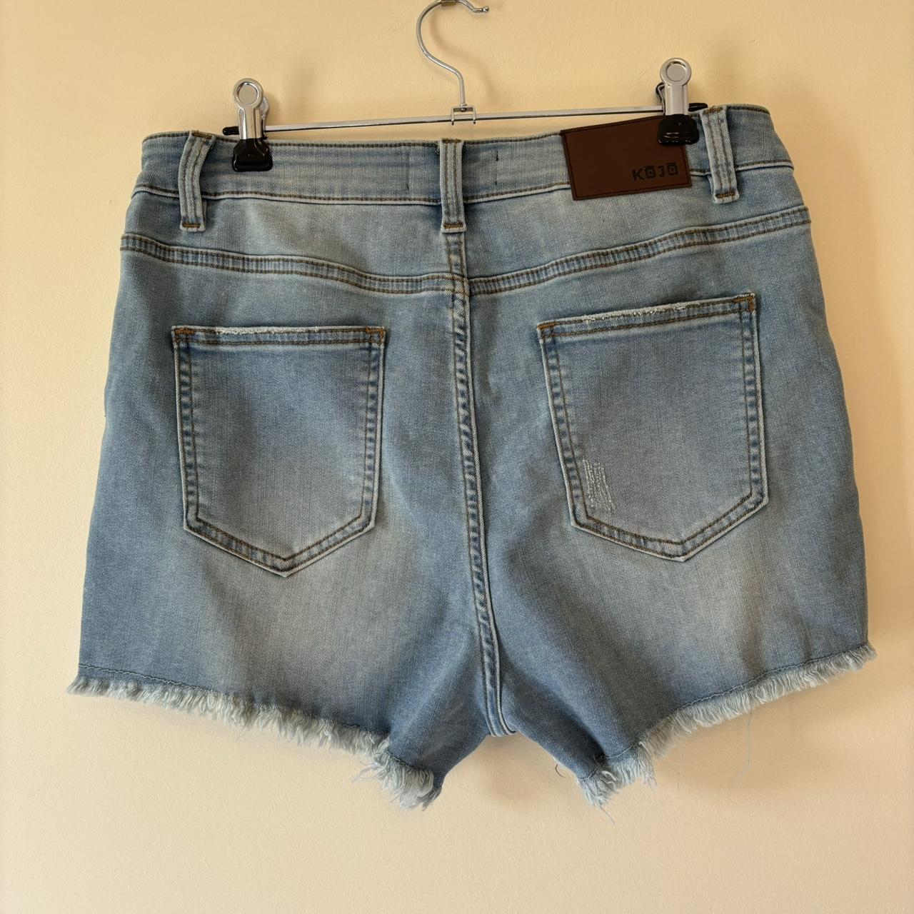 KOJO FIT Impact Cut Off Jeans Shorts - Indigo Brand... | Depop