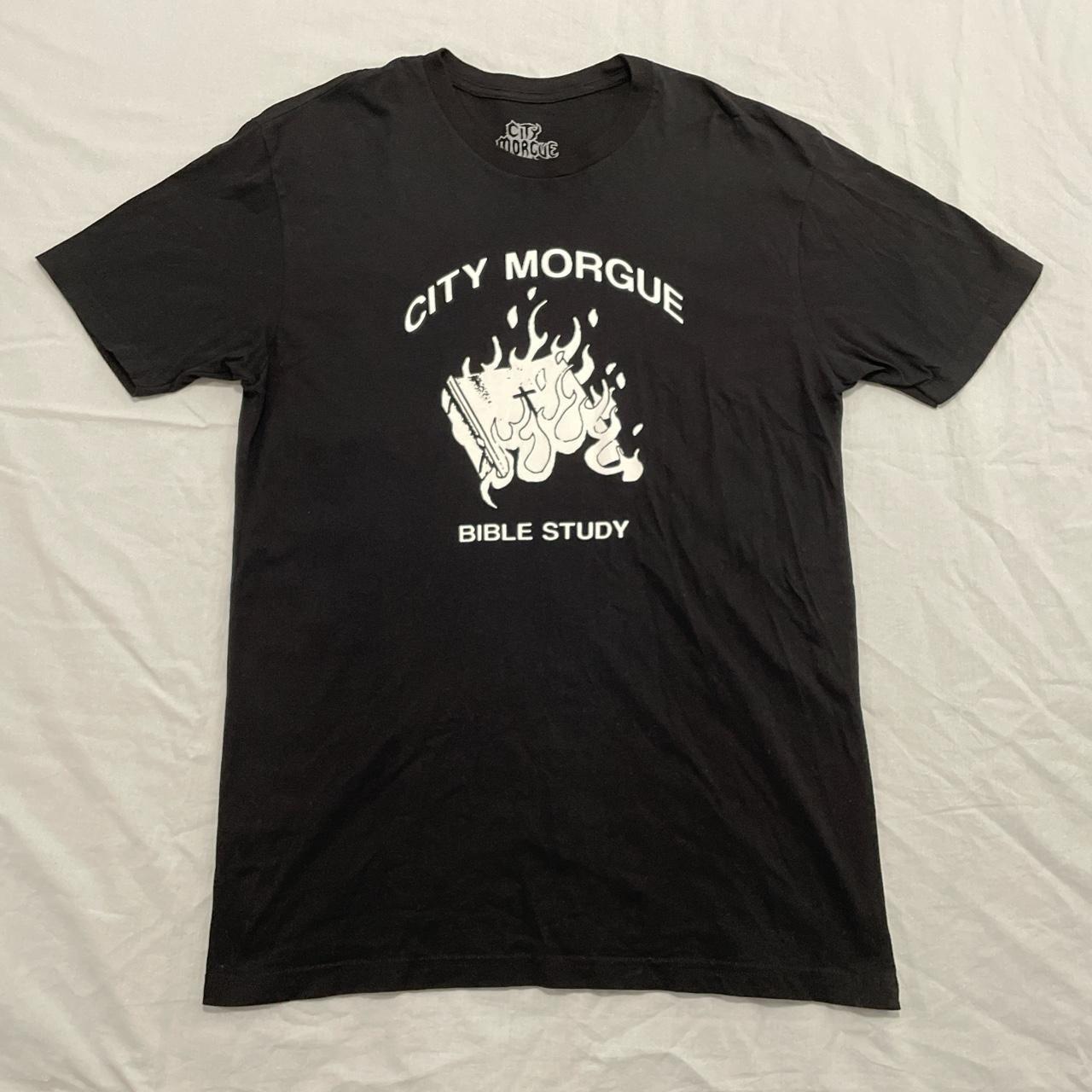 CITY MORGUE BIBLE STUDY tee is FLAWLESS. - Depop