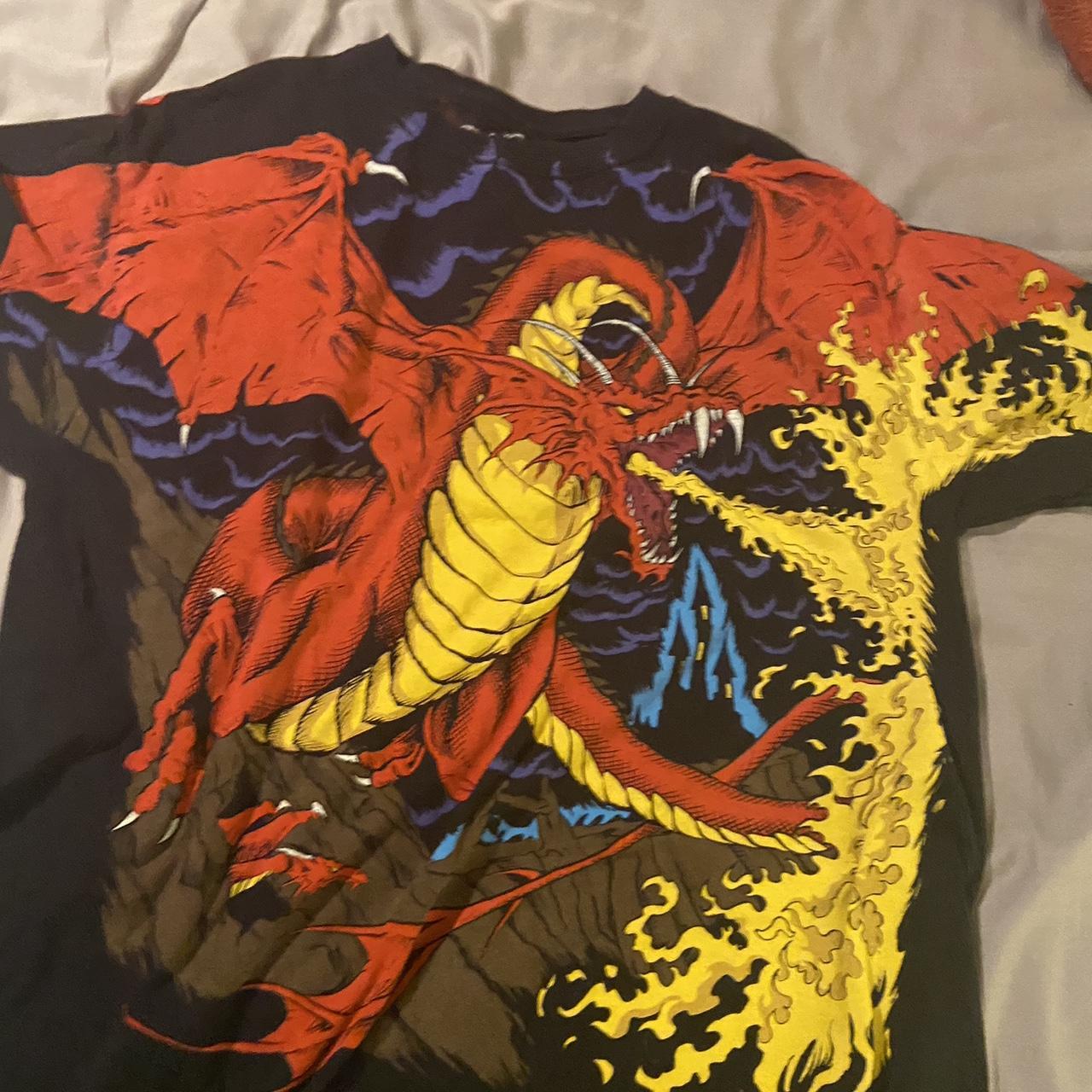 Liquid blue dragon tee - Depop