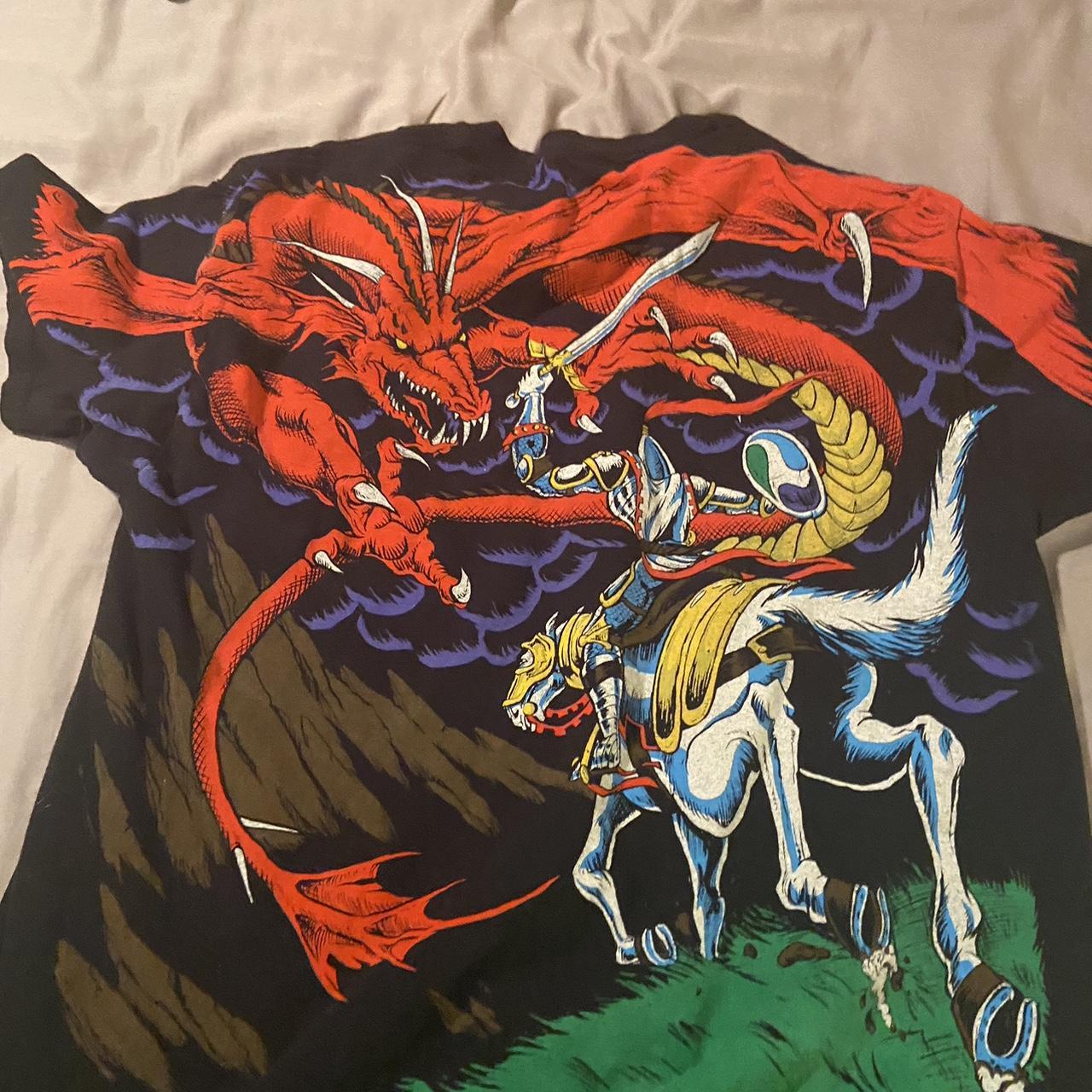 Liquid blue dragon tee - Depop