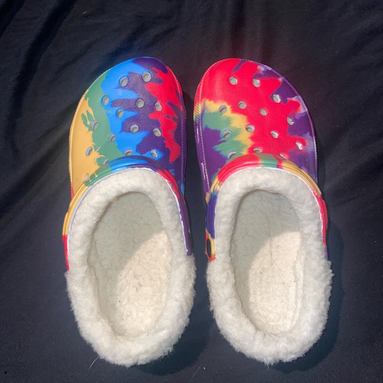 Size 8 off brand fuzzy crocs - Depop