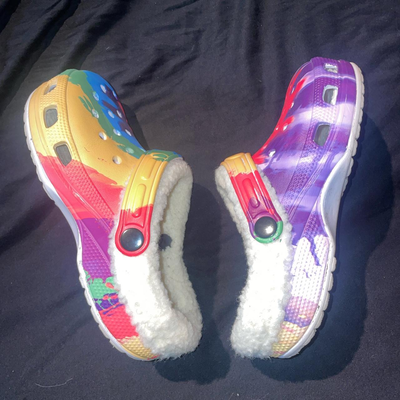 Size 8 off brand fuzzy crocs - Depop