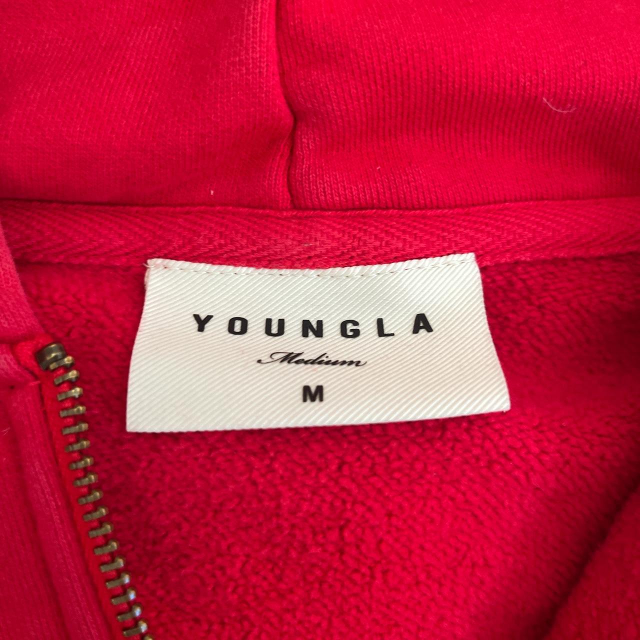YoungLA heavyweight quarter zip hoodie in red medium... - Depop