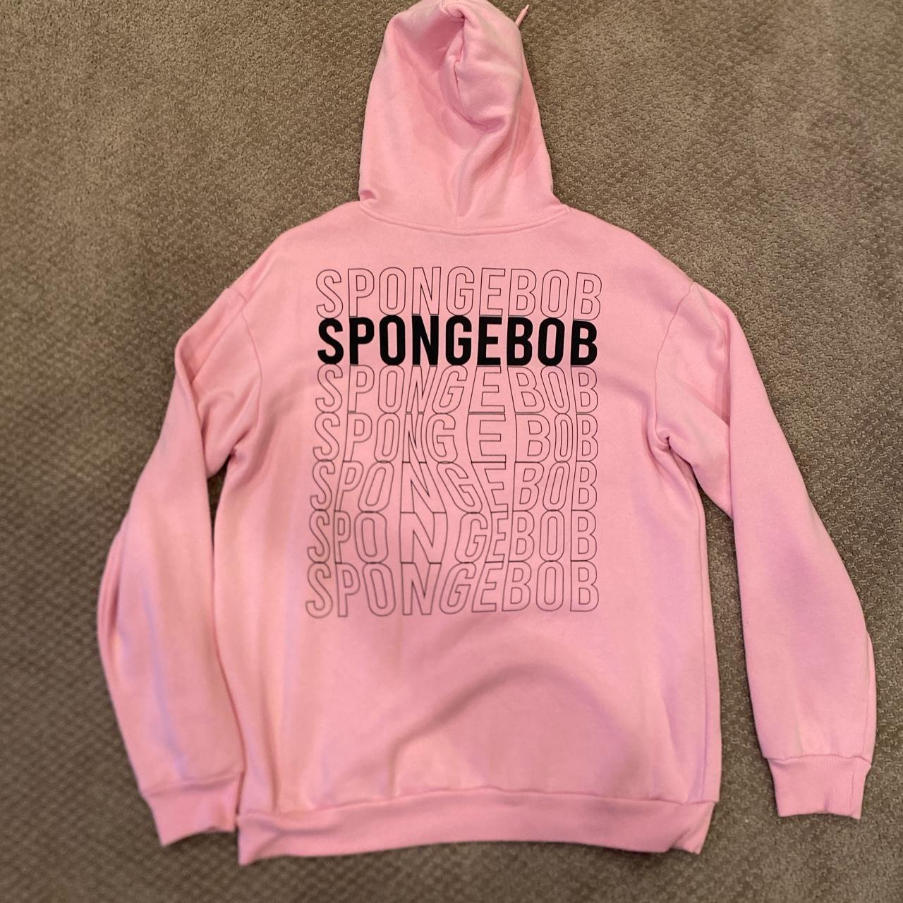 Large Pink Nickelodeon SpongBob Hoodie - Depop