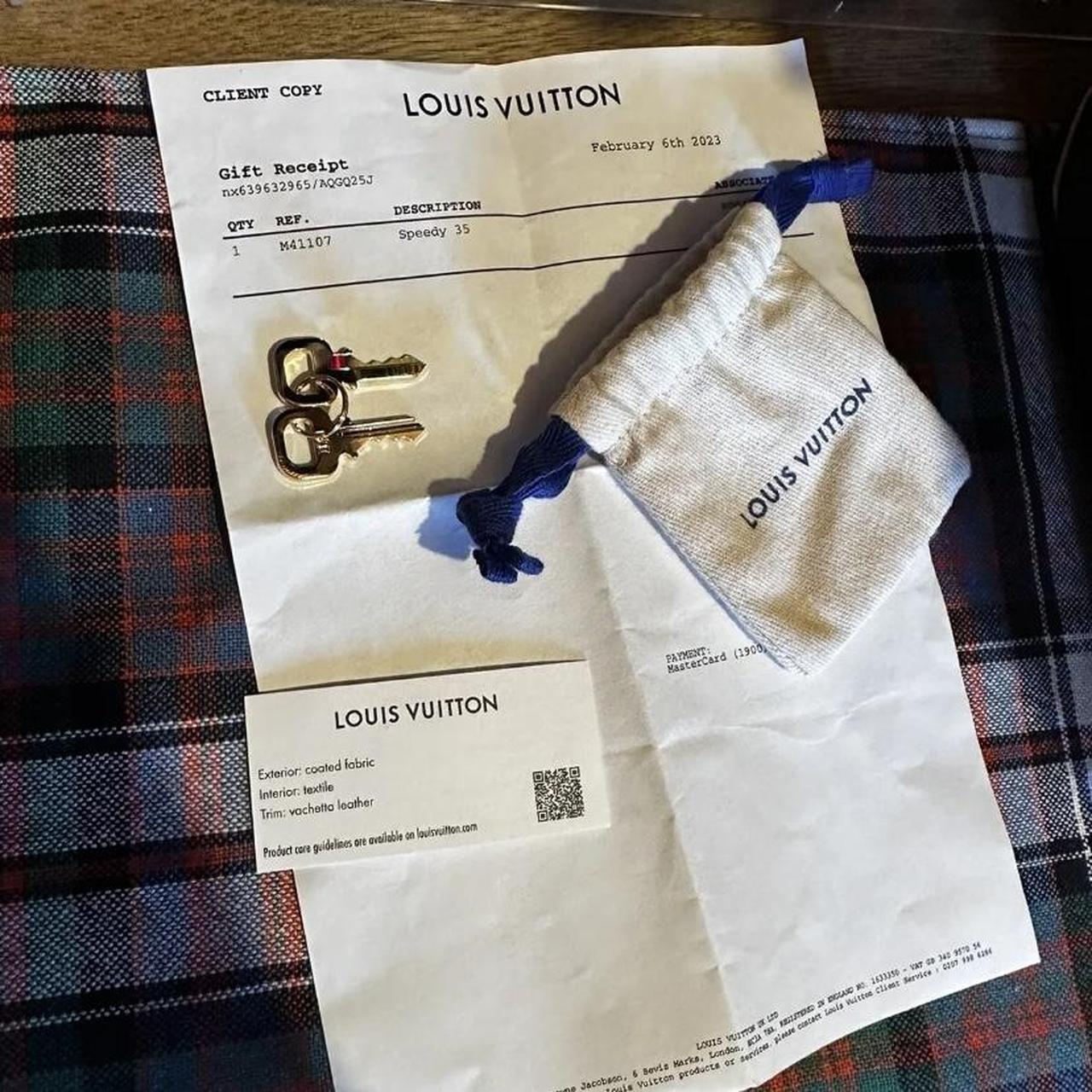 Louis Vuitton Speedy 35 Mono Receipt Box Dustbag... - Depop